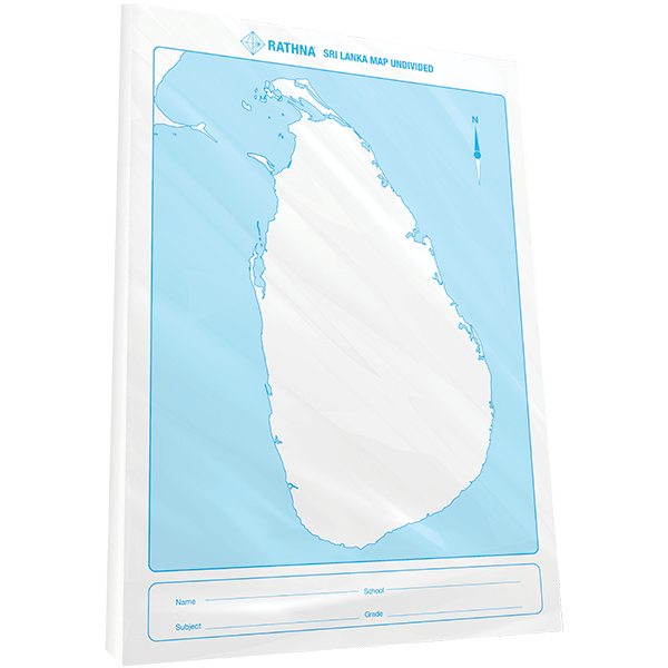 Rathna Sri Lanka Map Undivided - 100 Sheets Pack